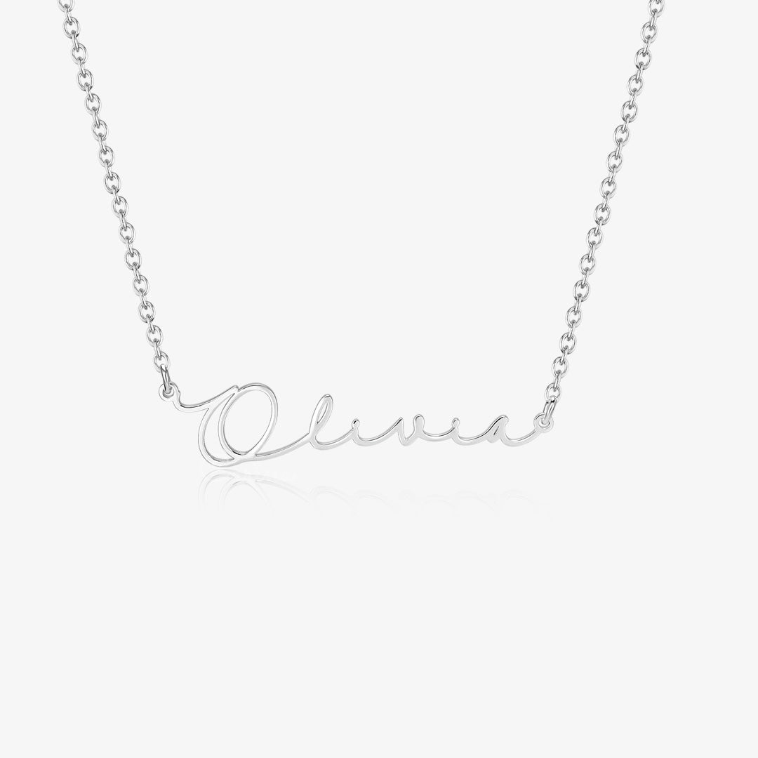 Camille Signature Personalised Minimalist Name Necklace – Happbor